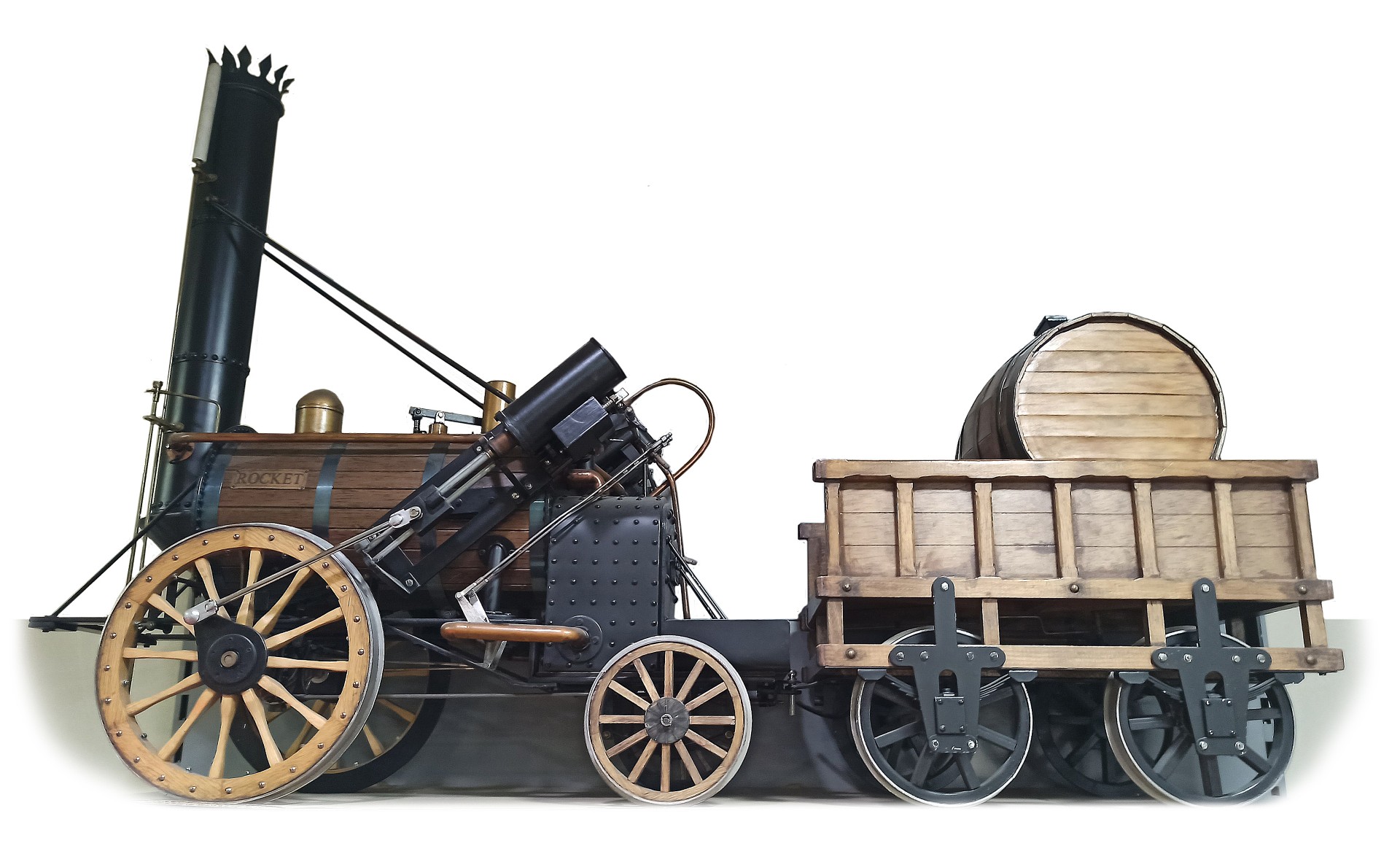 Modelo de locomotora de vapor `Rocket´